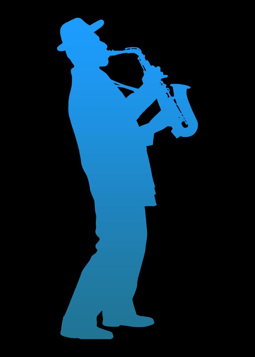 'Saxophone Player Band Memb' Poster, picture, metal print, paint by ...