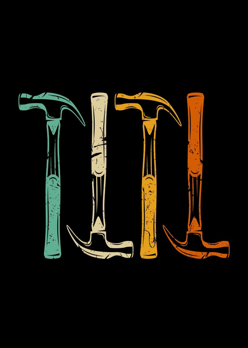 'Retro Handyman Tools' Poster by HumbaHarry Geitner | Displate