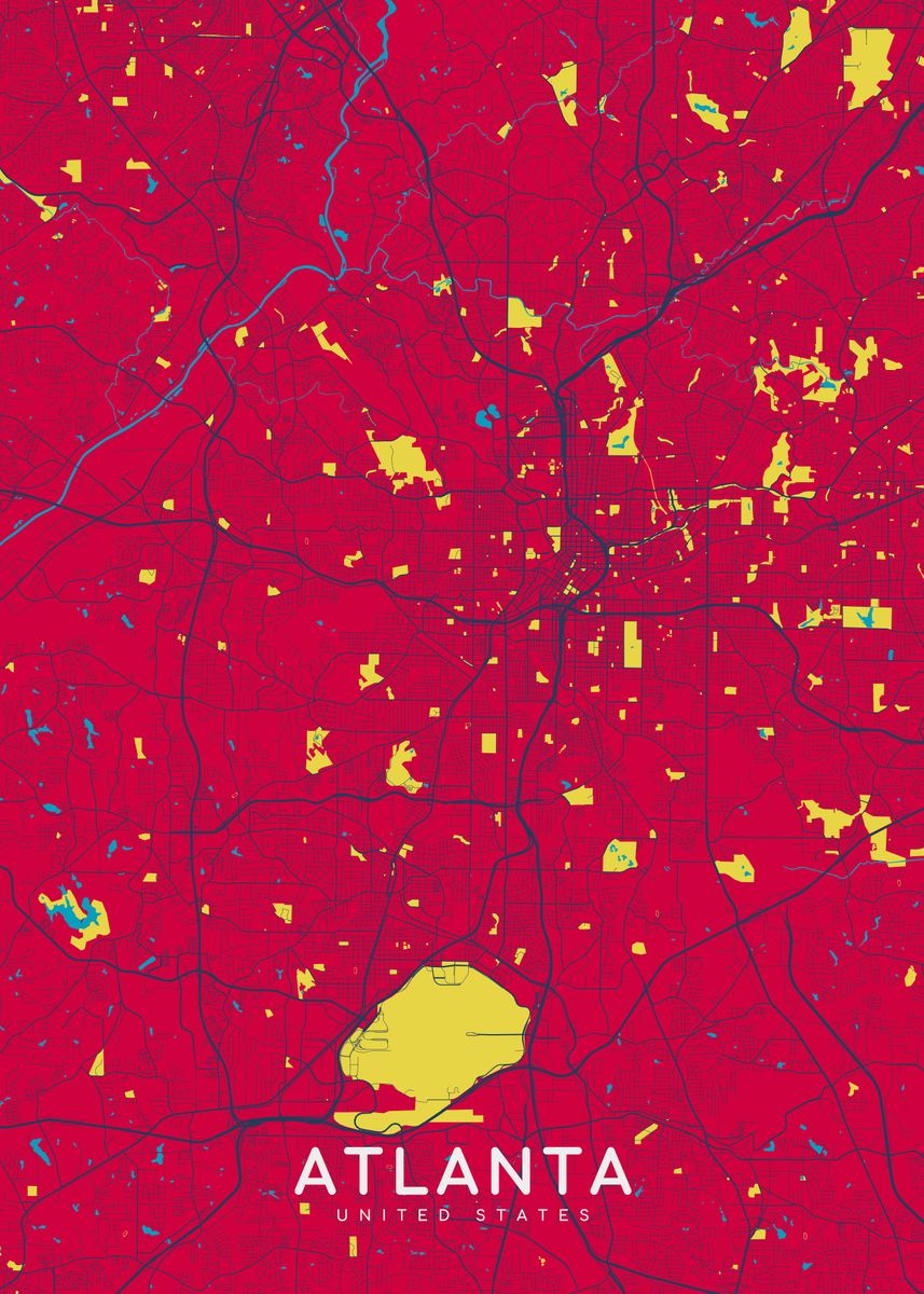 'Atlanta' Poster by mapsies | Displate