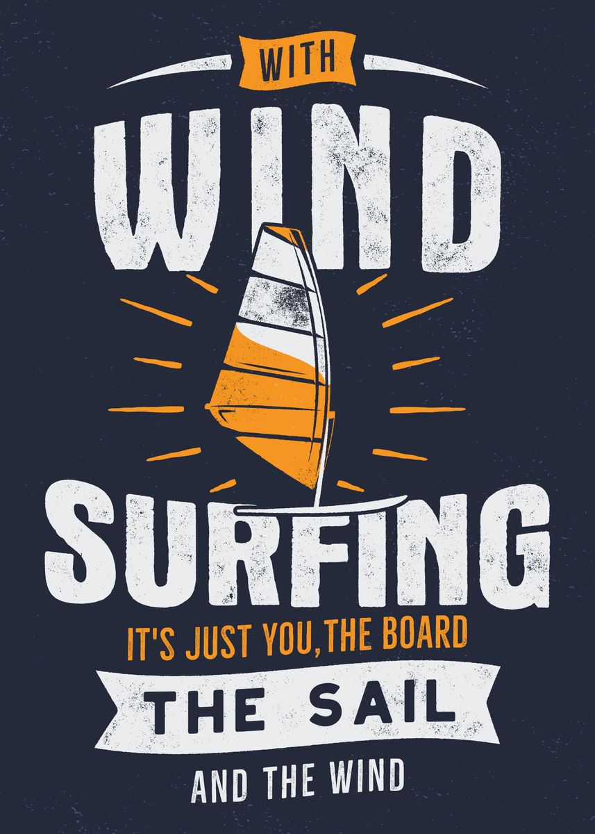 'wind surfing poster' Poster, picture, metal print, paint by Dong Le ...