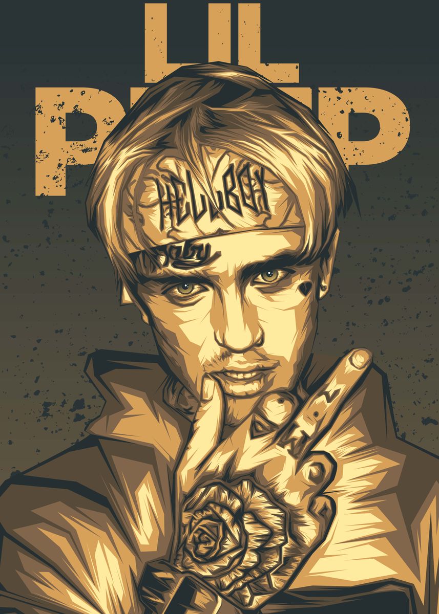 'Lil Peep PopArt Rapper' Poster, picture, metal print, paint by Lucky ...