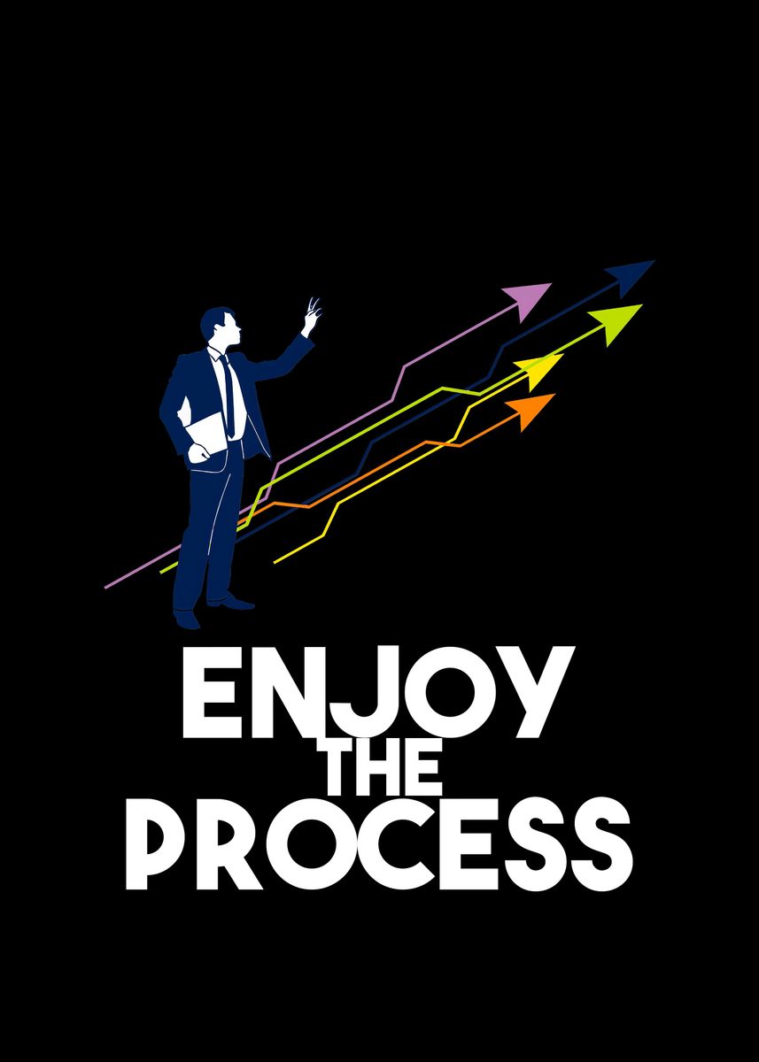 'enjoy the process' Poster, picture, metal print, paint by Imitasi ...