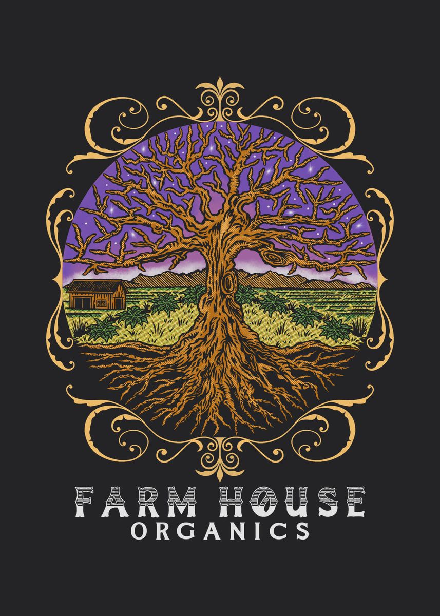 'Farm House' Poster, picture, metal print, paint by TerpeneTom | Displate