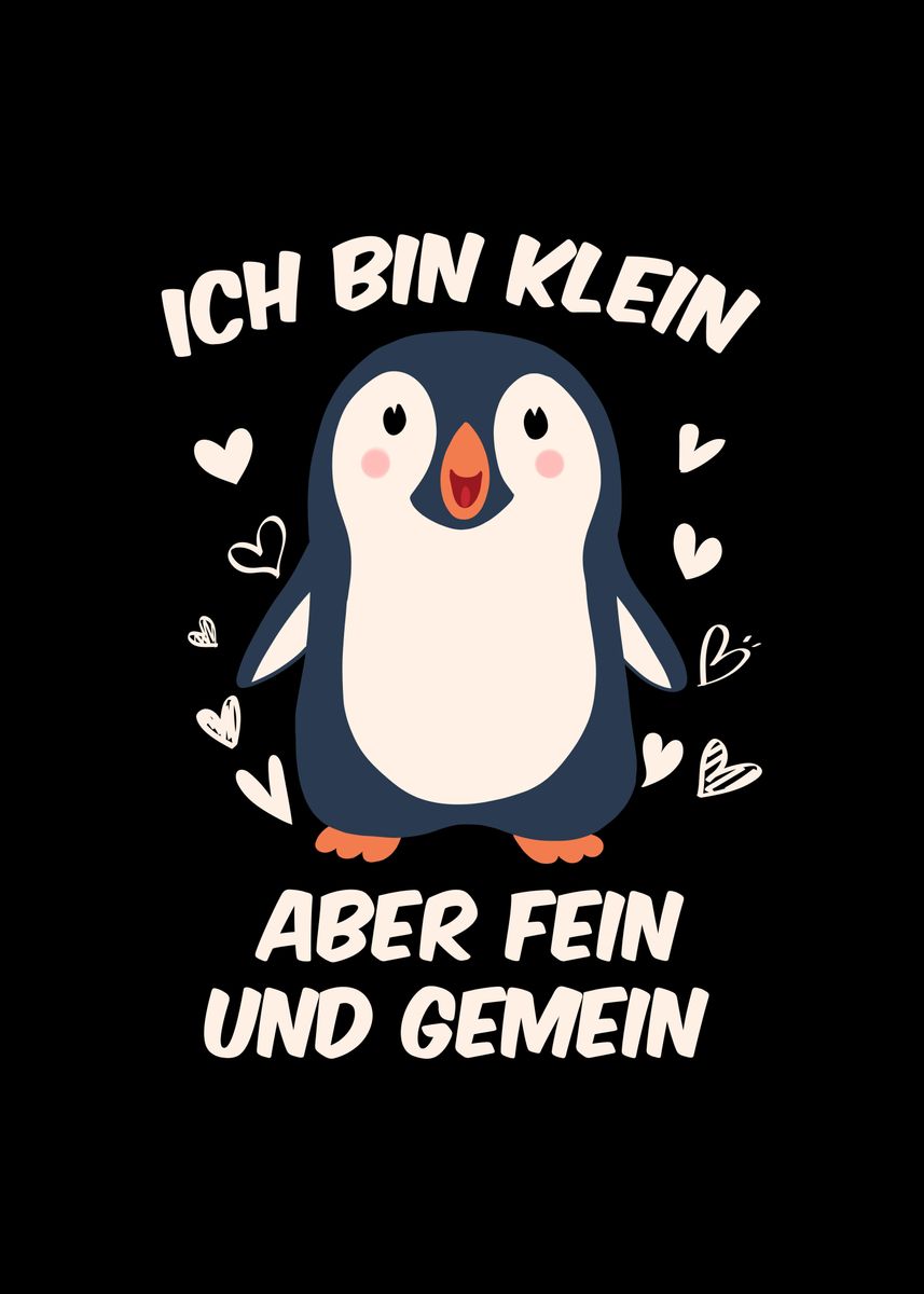 'Penguin Small Funny German' Poster by Hexor | Displate