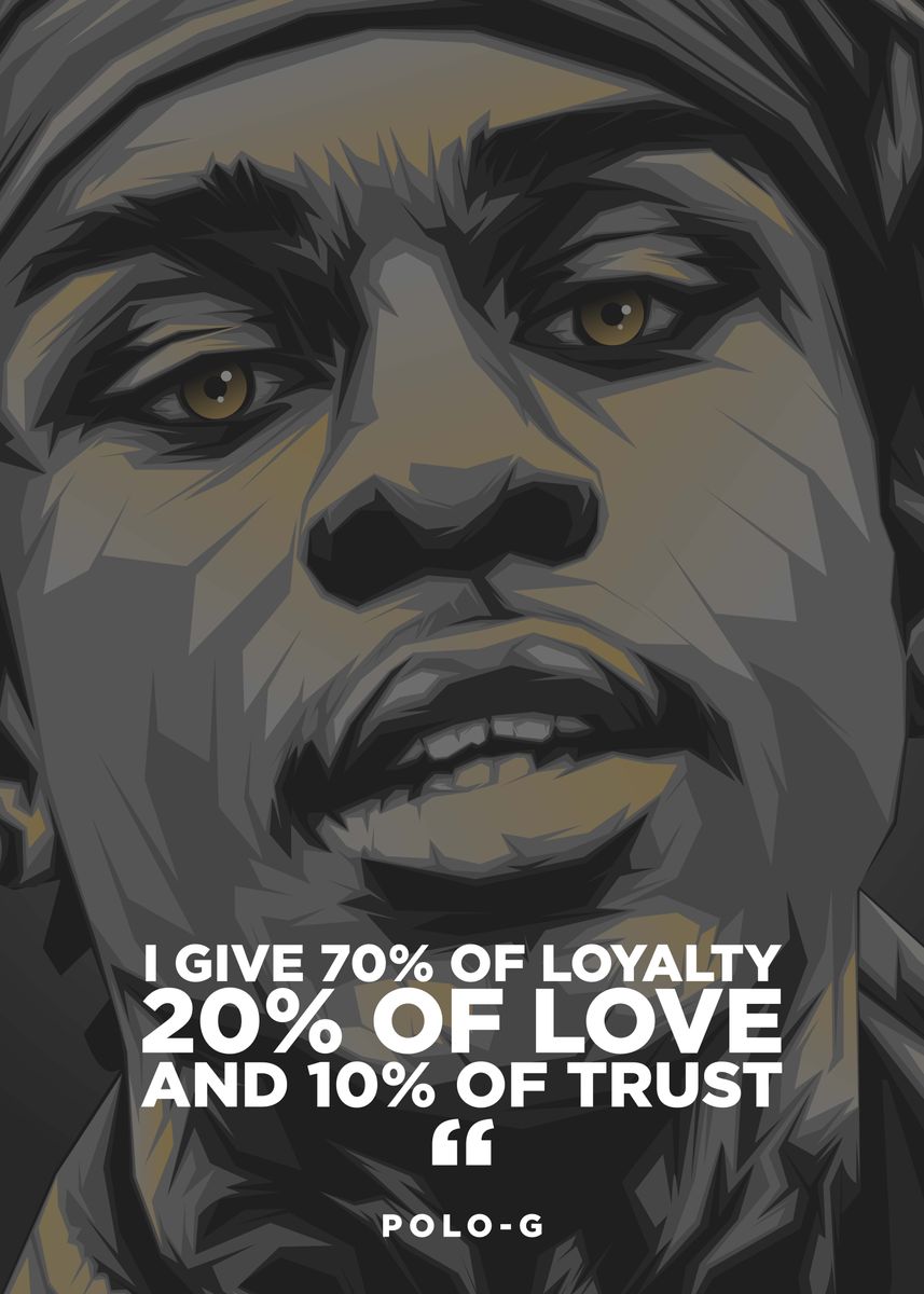 'Polo G Quotes Rapper' Poster by Lucky Dream | Displate