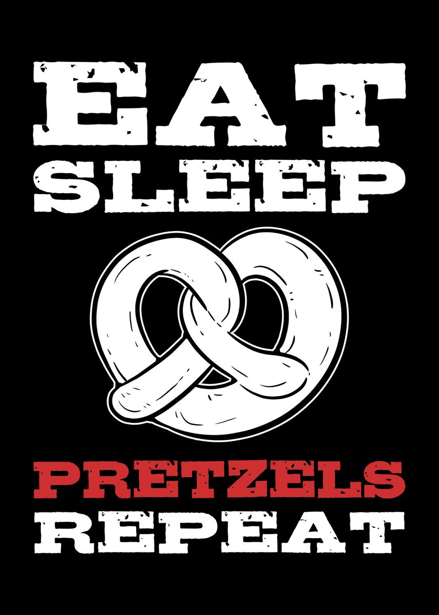 'German Pretzel Lover' Poster, picture, metal print, paint by ...