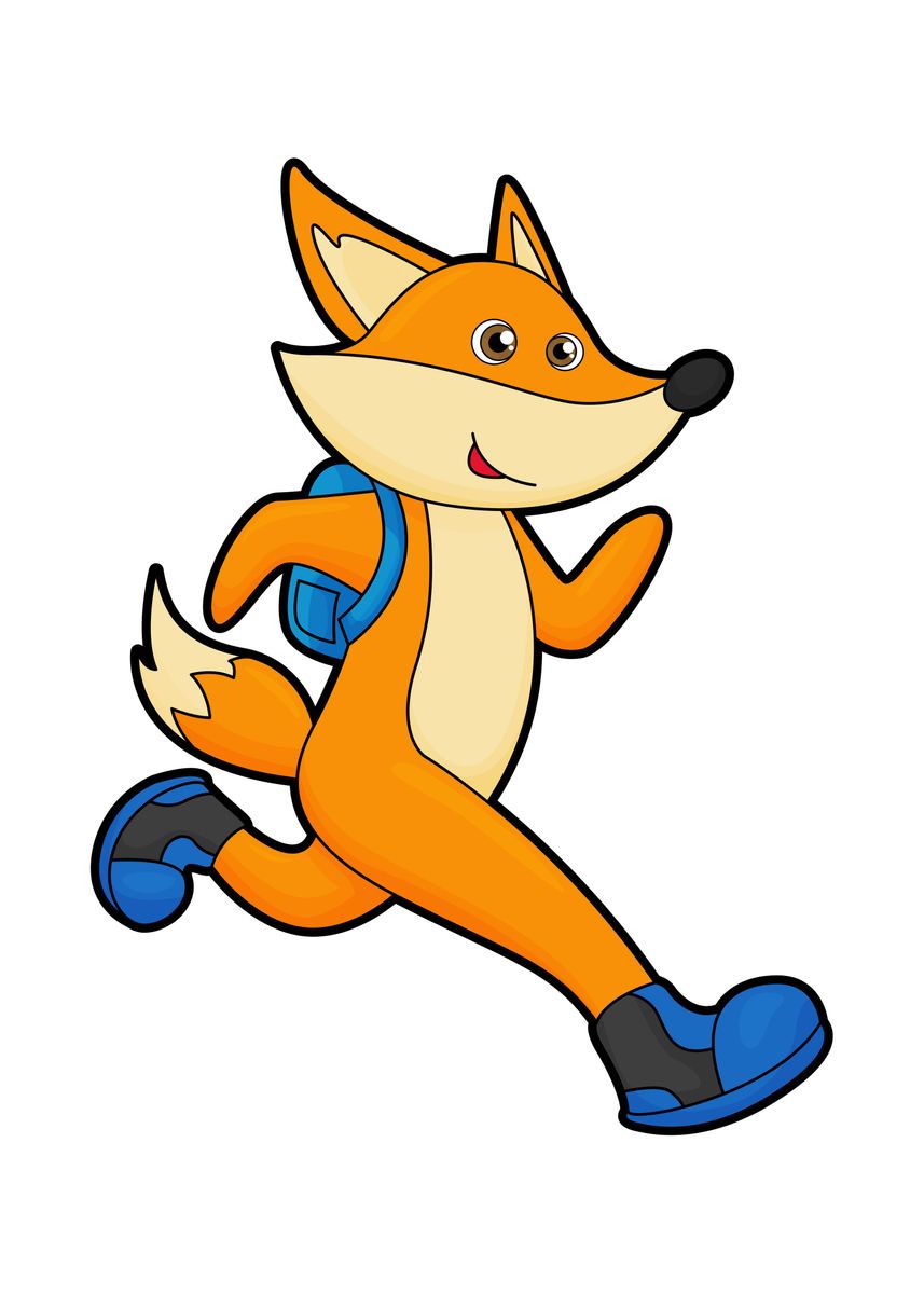 'Fox Running Fitness' Poster, picture, metal print, paint by Markus ...