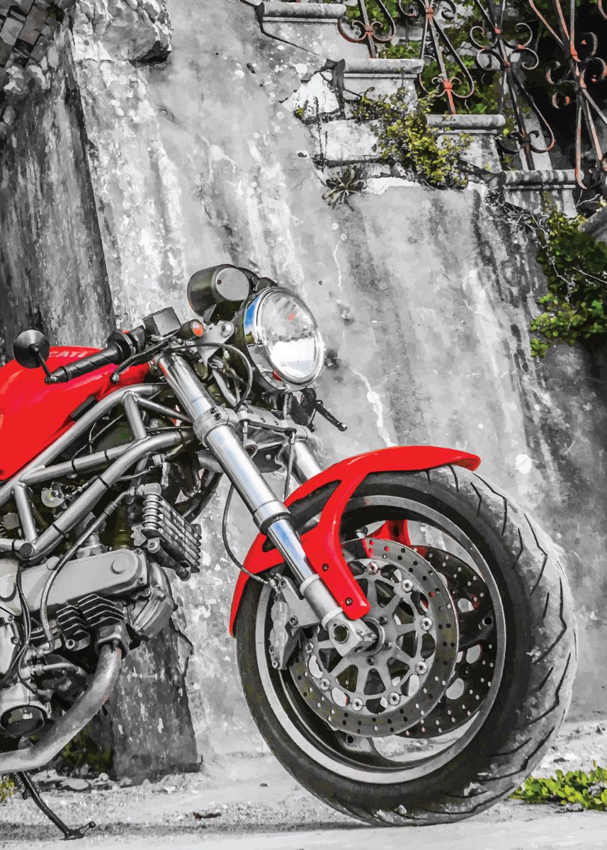 'Cool Motorcycle' Poster, picture, metal print, paint by DSpot Shop ...