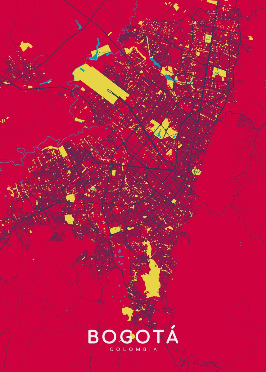 'Bogota' Poster by mapsies | Displate