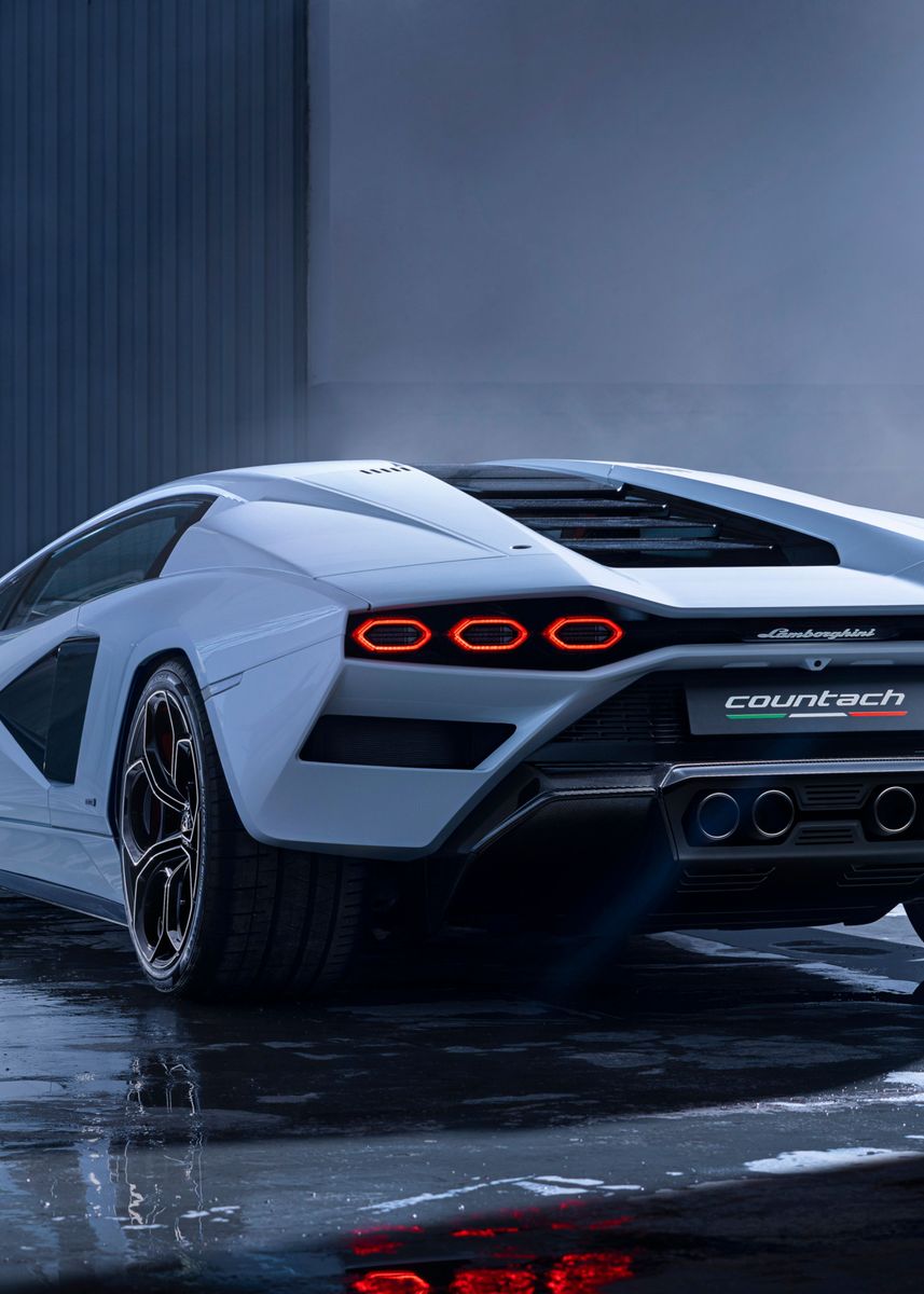 'NEW COUNTACH REAR VIEW' Poster by LCW17 | Displate