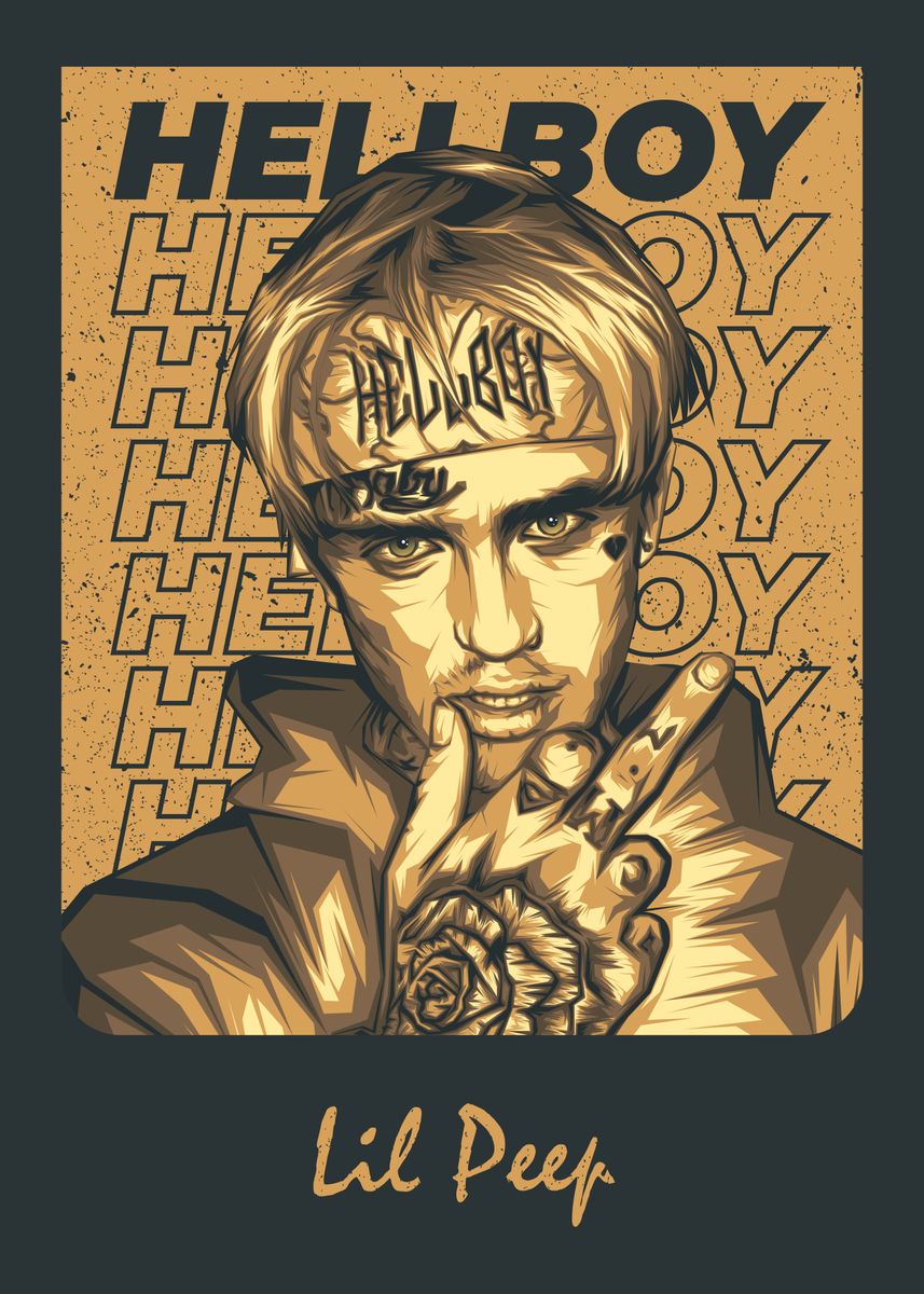 'Lil Peep Music Rapper' Poster, picture, metal print, paint by Lucky ...
