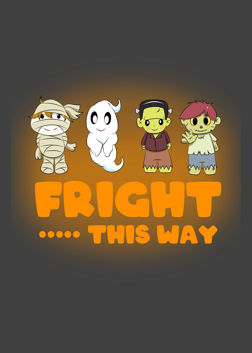 'Fright This Way Funny' Poster, picture, metal print, paint by ...