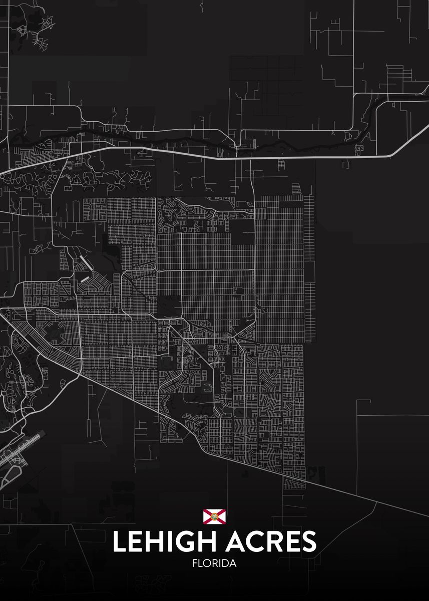 'Lehigh Acres FL' Poster, picture, metal print, paint by IMR Designs ...