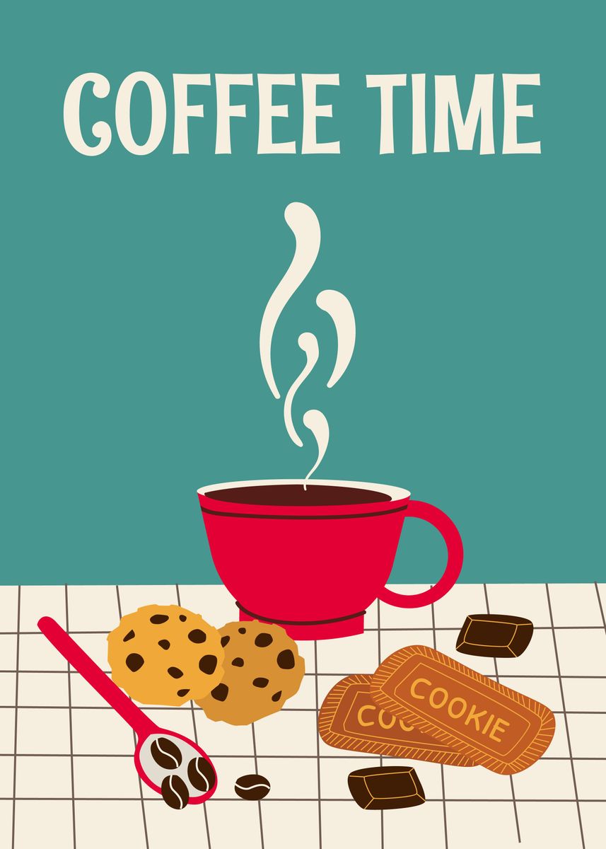 'Coffee Time' Poster, picture, metal print, paint by taofik merchsigns ...