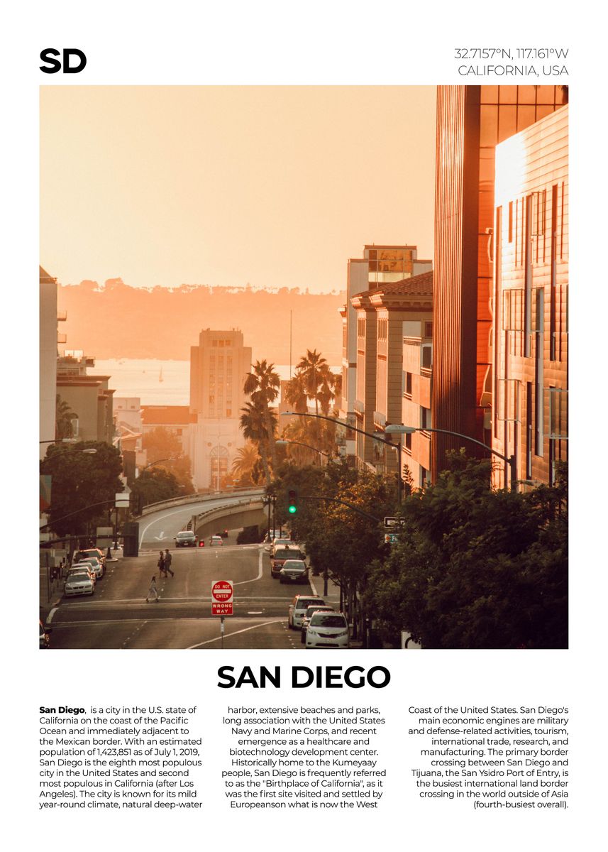 'San Diego' Poster by Conceptual Photography | Displate