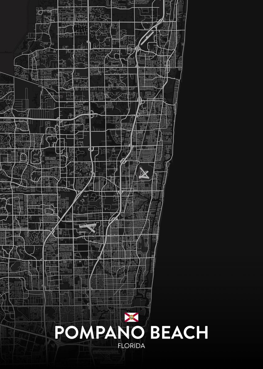 'Pompano Beach FL' Poster by IMR Designs | Displate