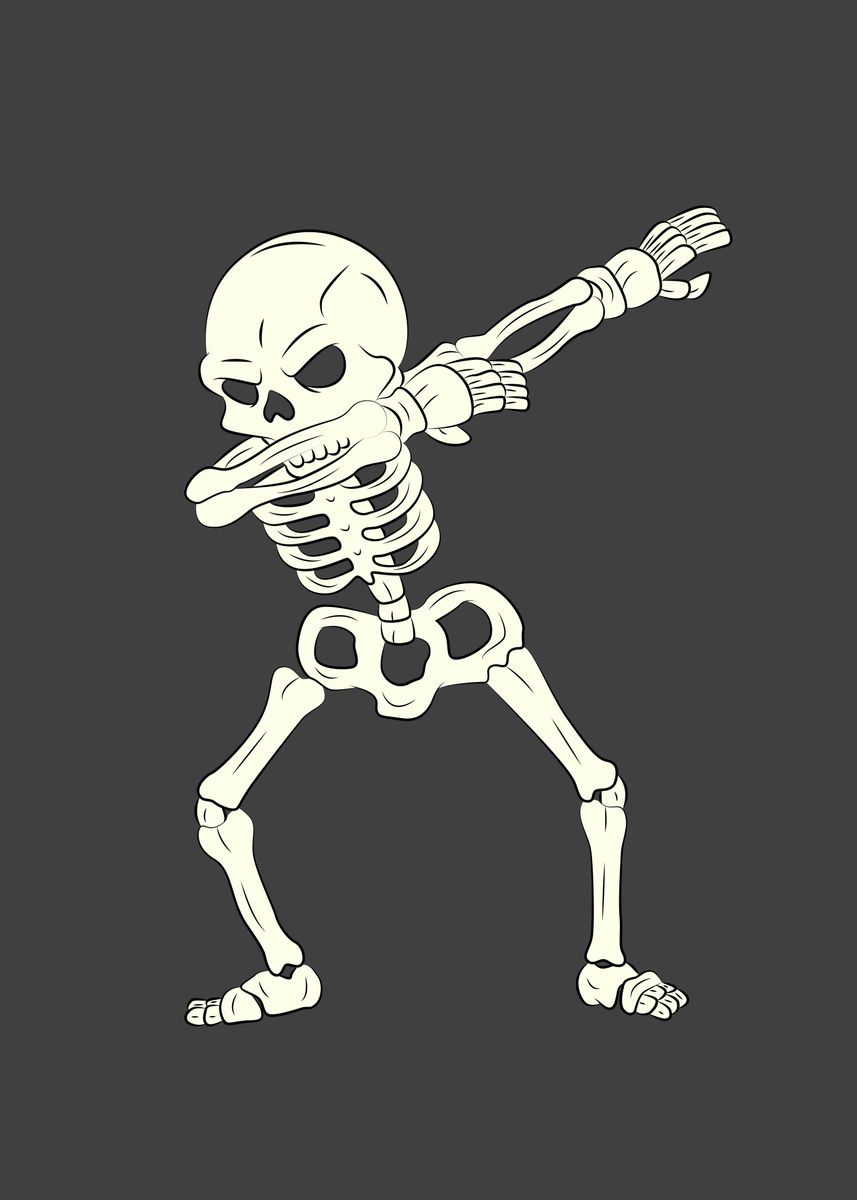 'Dabbing Skeleton Funny' Poster by CrownMerch | Displate