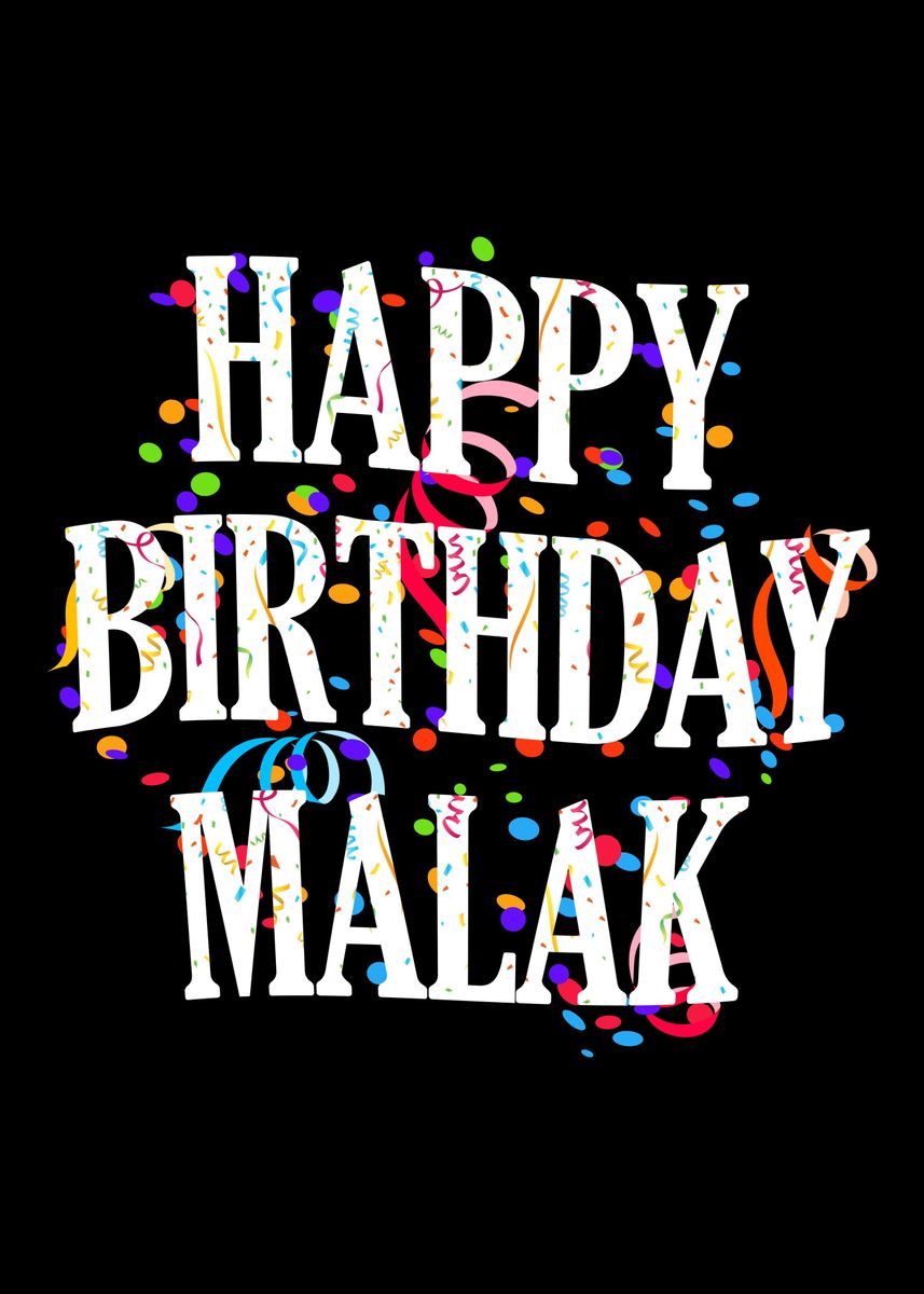 'Happy Birthday Malak' Poster by royalsigns | Displate