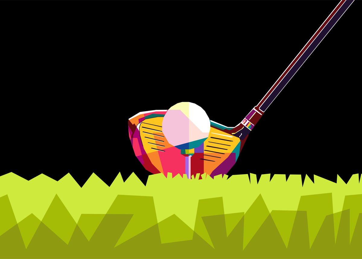 'golf sport wpap popart' Poster by Aminuddin amex | Displate