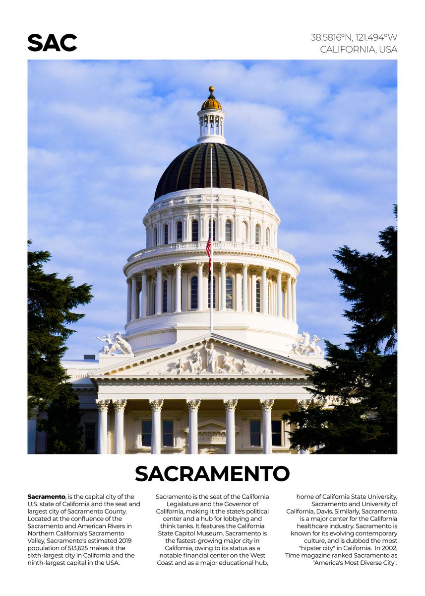 'Sacramento' Poster, picture, metal print, paint by Conceptual ...
