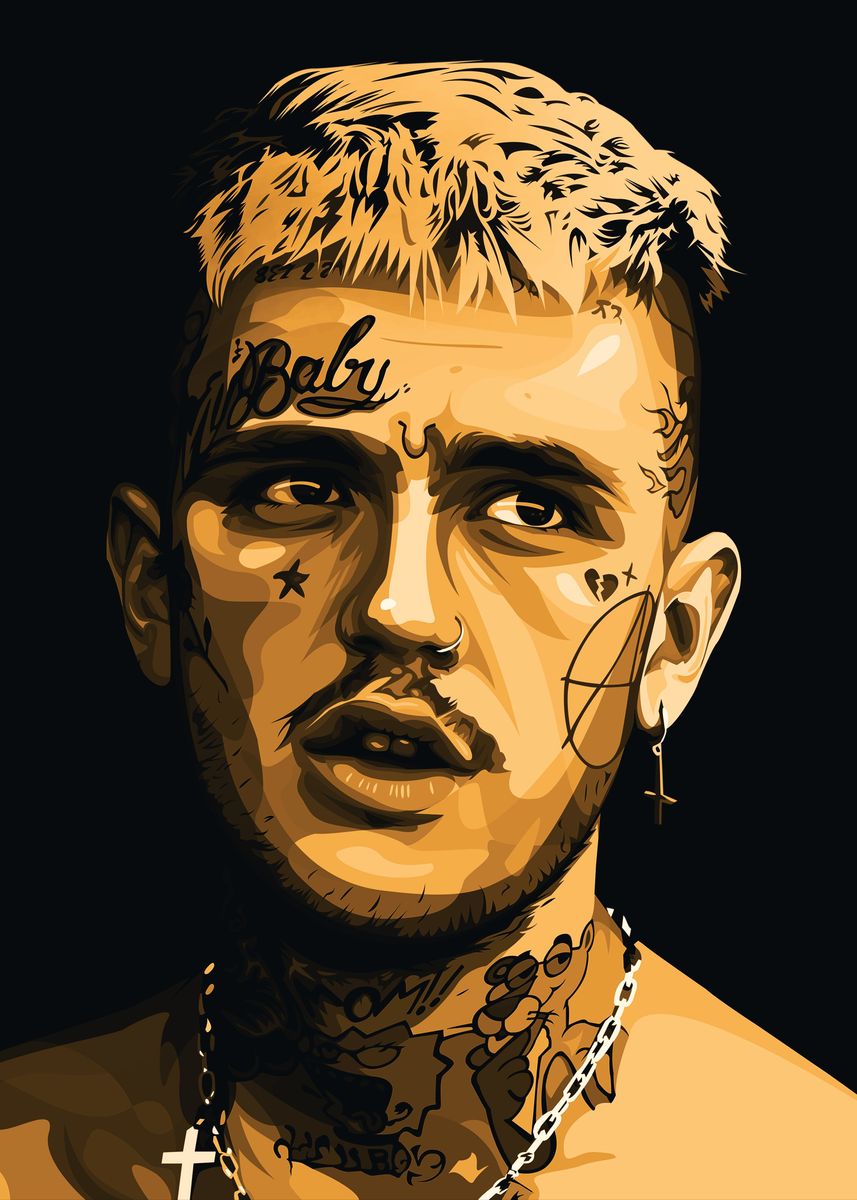 'Lil Peep Rapper' Poster, picture, metal print, paint by Oliver Qo ...
