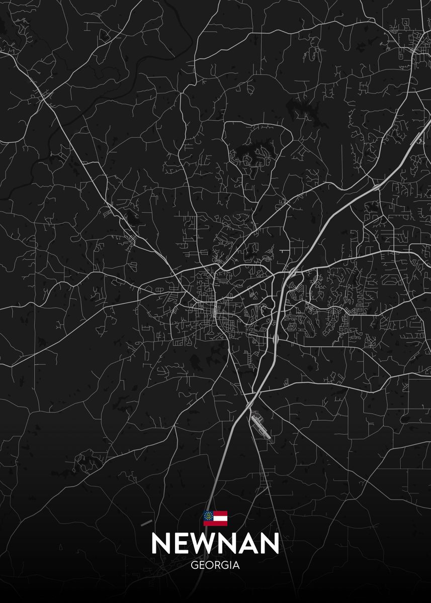 'Newnan GA' Poster, picture, metal print, paint by IMR Designs | Displate