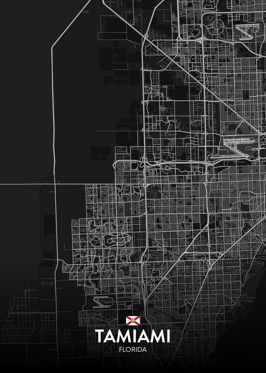 'Tamiami FL' Poster, picture, metal print, paint by IMR Designs | Displate
