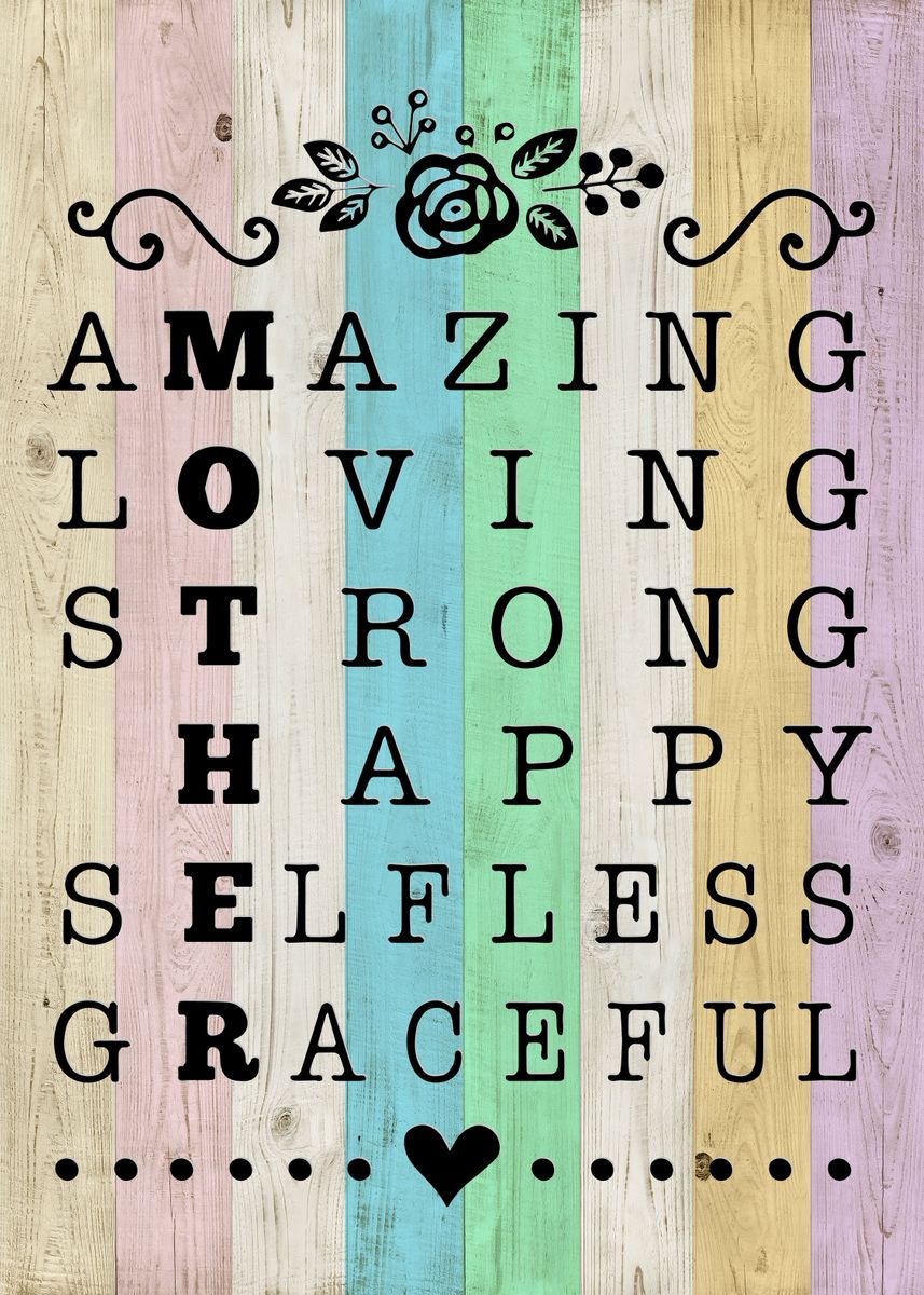 'Mother typesetting' Poster, picture, metal print, paint by Ron Studio ...