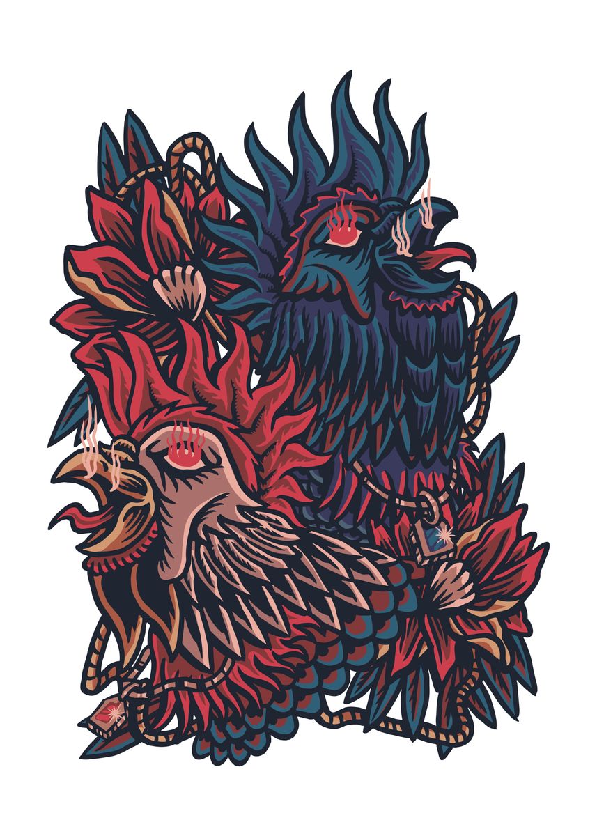 'Two Sides' Poster, picture, metal print, paint by TerpeneTom | Displate