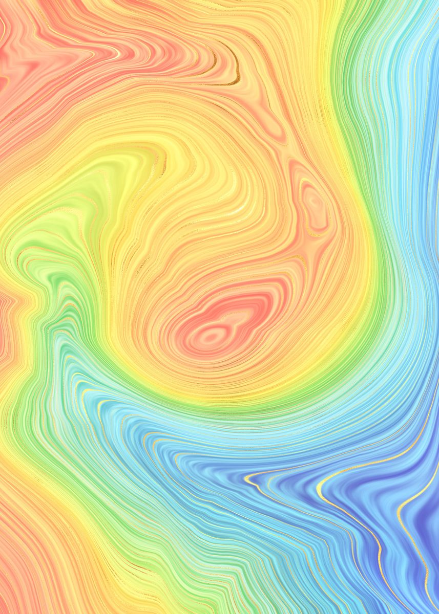 'Rainbow Strata Texture 17' Poster by Aloke Design | Displate