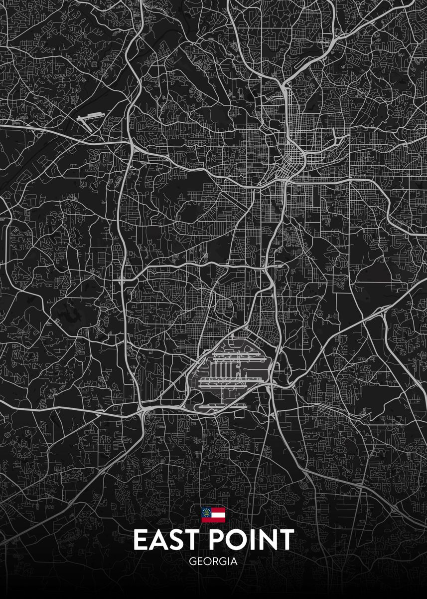 'East Point GA' Poster, picture, metal print, paint by IMR Designs ...