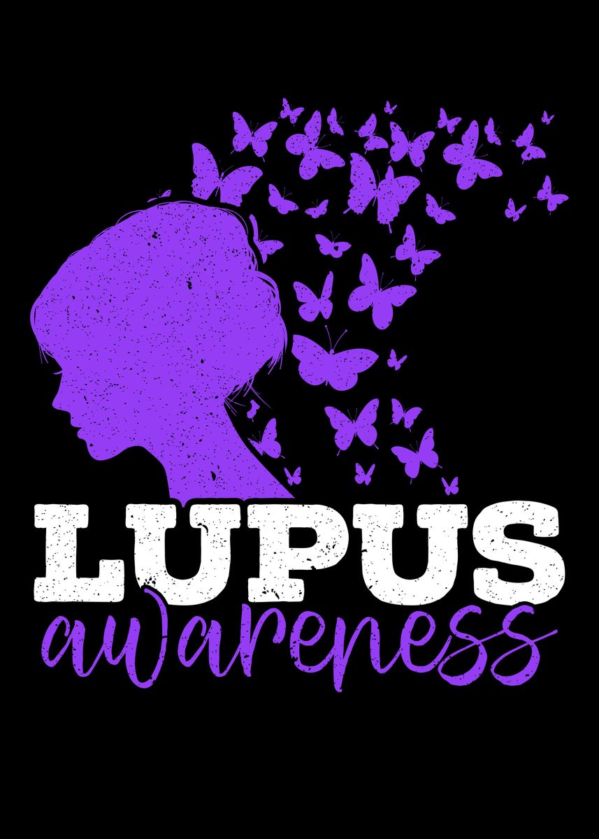 'Lupus Awareness Butterfly' Poster, picture, metal print, paint by NAO ...