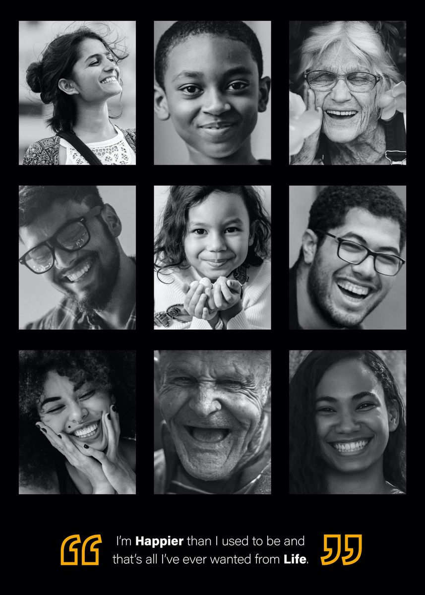 'happy people art' Poster, picture, metal print, paint by Instart ...