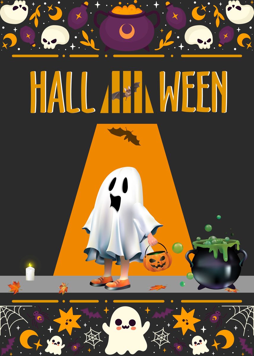 'Halloween' Poster, picture, metal print, paint by Hoang Long | Displate