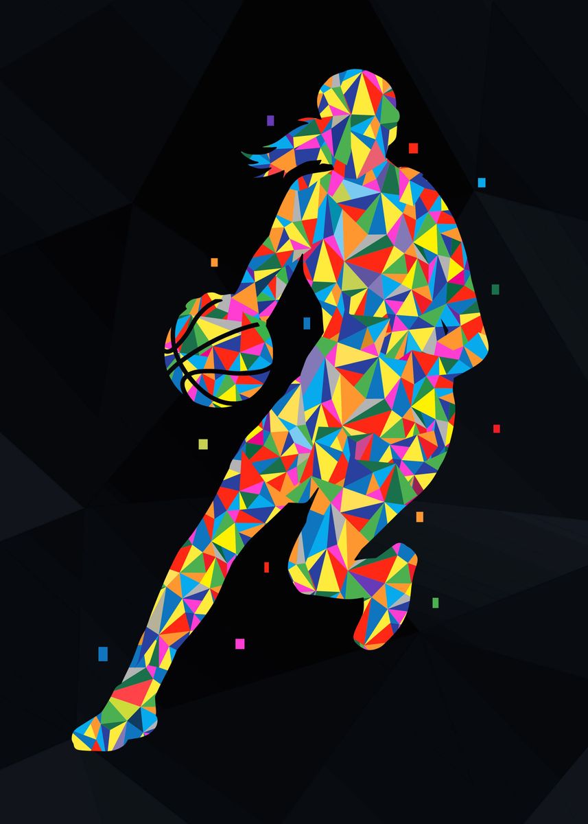 'Basketball Girl' Poster by Yahya Art | Displate