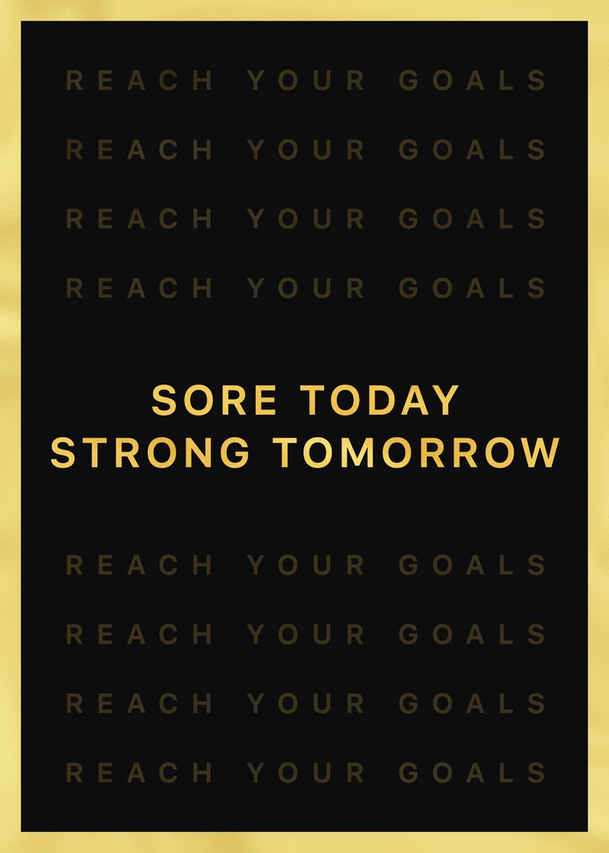 'Golden Motivational Quote' Poster, picture, metal print, paint by ...