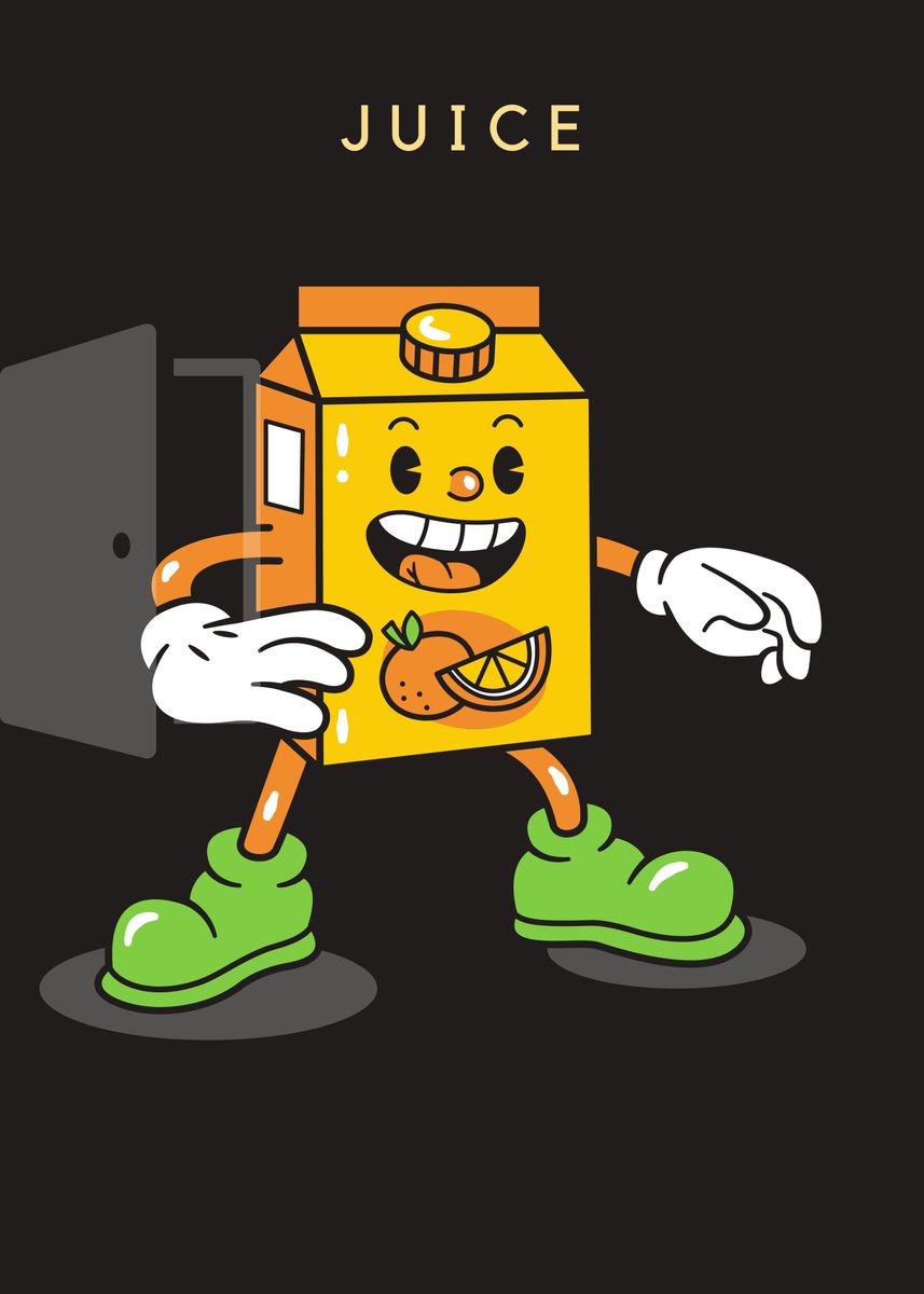 'Juice Show Cartoon' Poster by Zero Nine | Displate