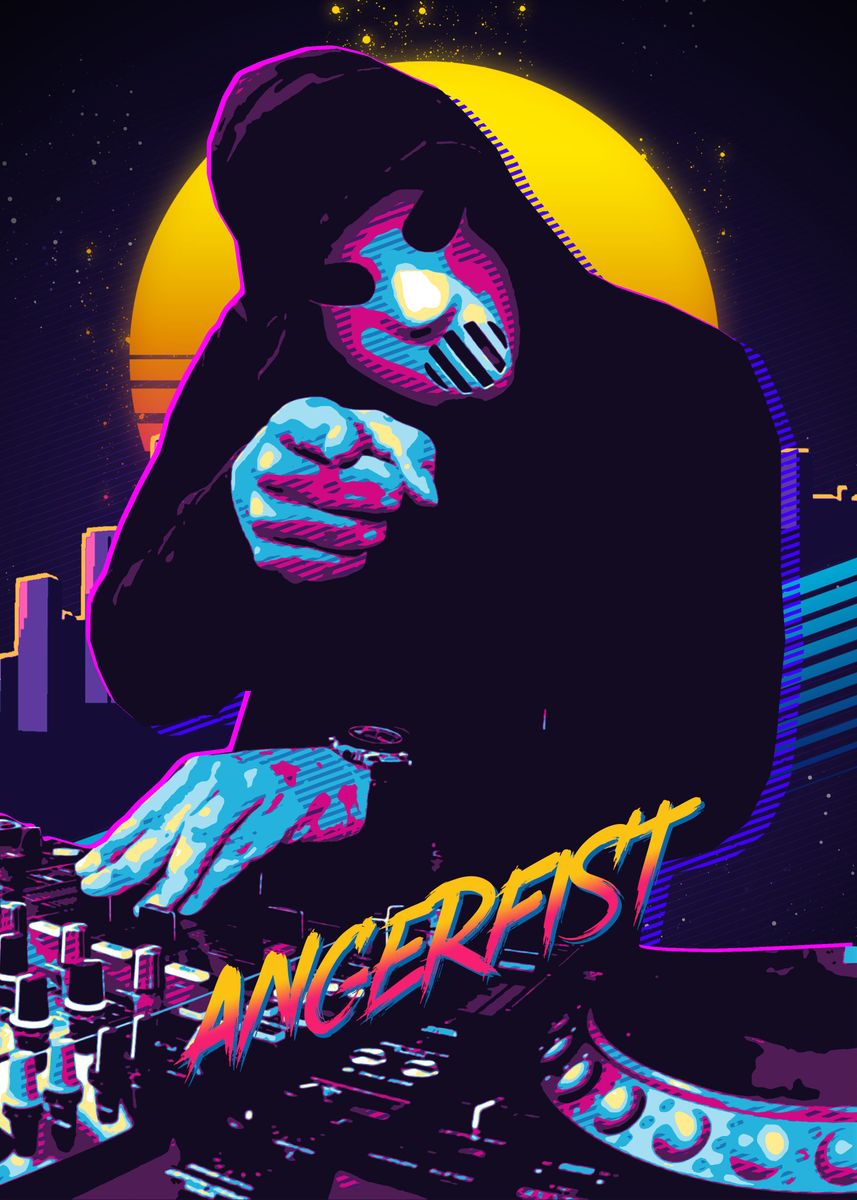 'angerfist' Poster, picture, metal print, paint by Bestselling Music ...