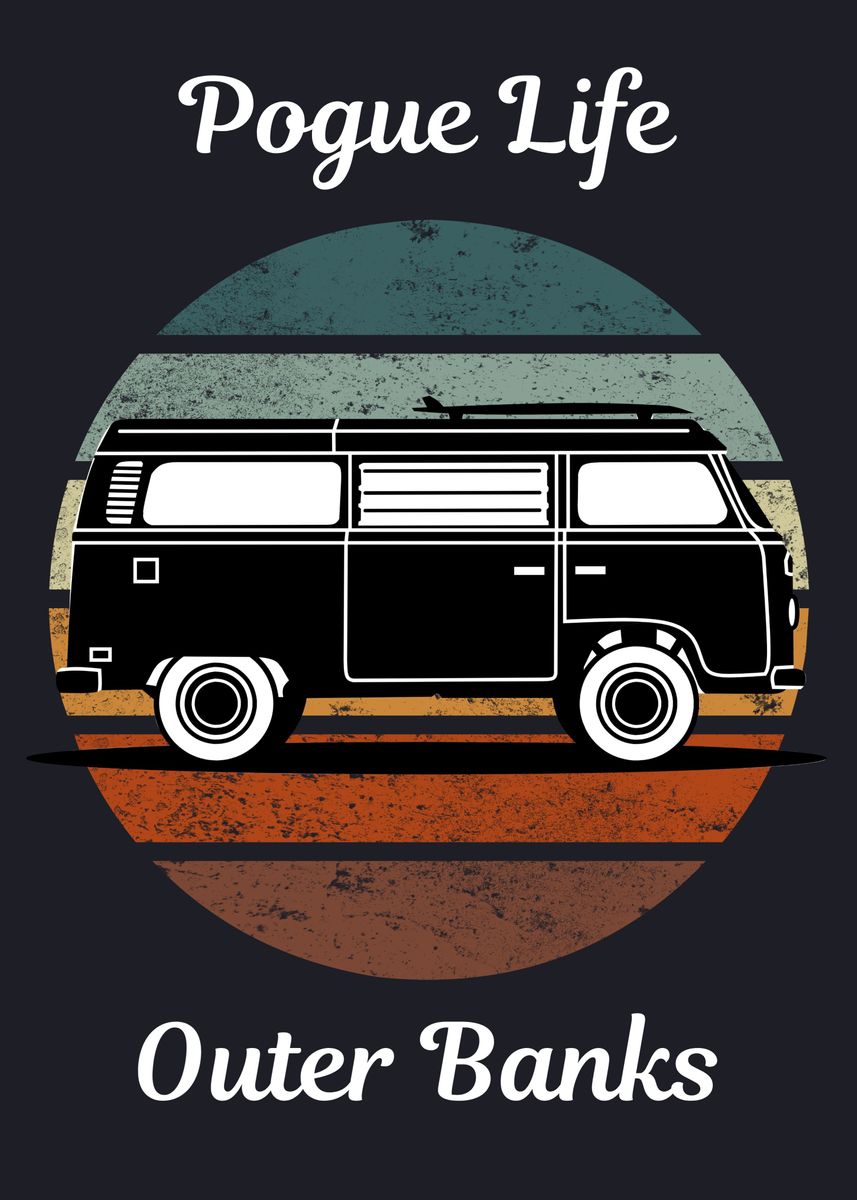 'Pogue Life Outer Banks' Poster, picture, metal print, paint by Miracle ...