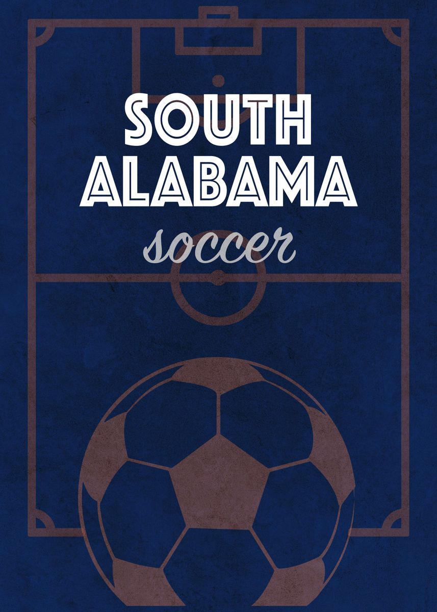 'South Alabama Soccer Team' Poster, picture, metal print, paint by ...