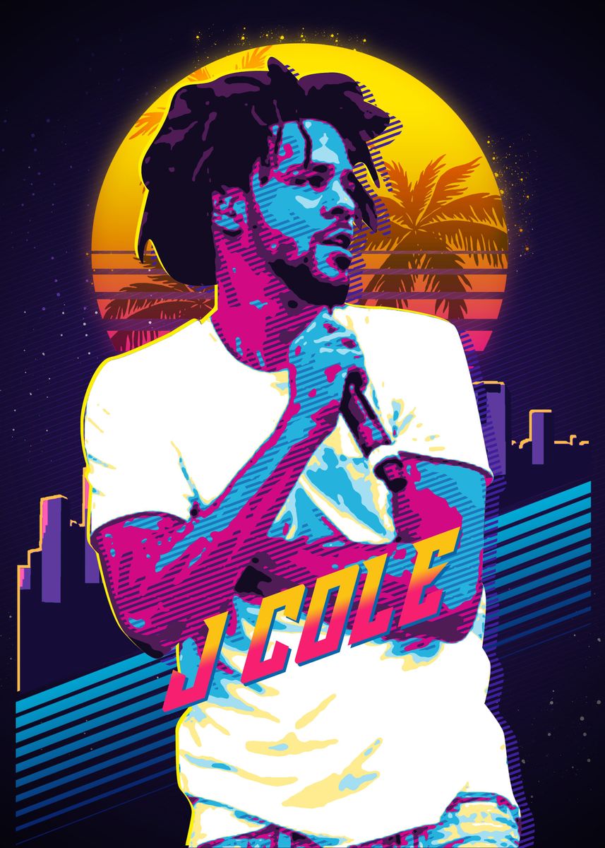 'J COLE' Poster, picture, metal print, paint by Most Popular Cult ...