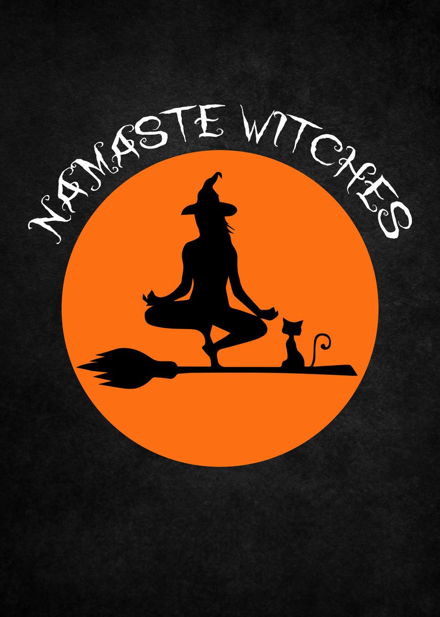 '04 Namaste witches 04' Poster, picture, metal print, paint by Gloria ...