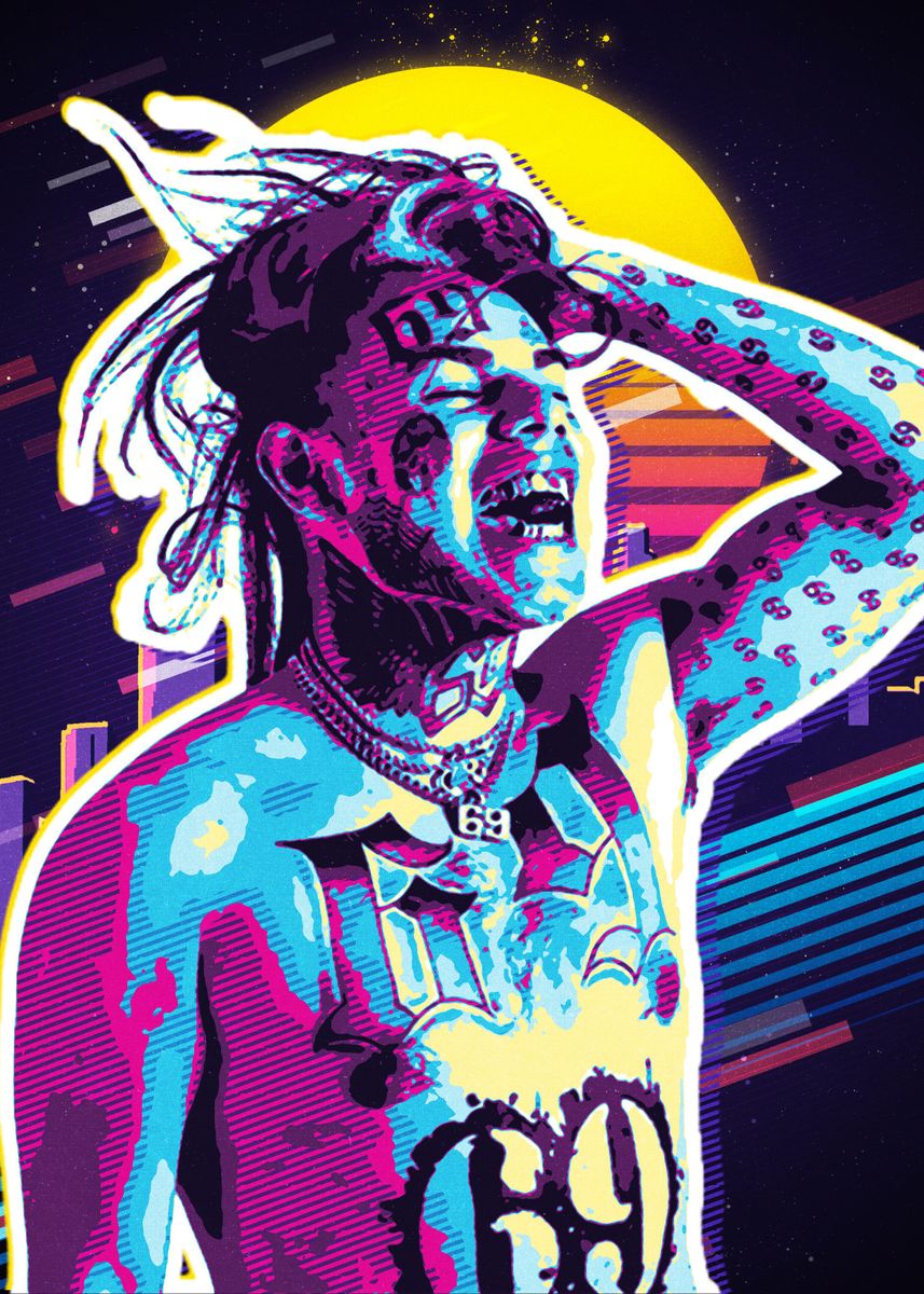 '6ix9ine' Poster, picture, metal print, paint by Most Popular Cult ...