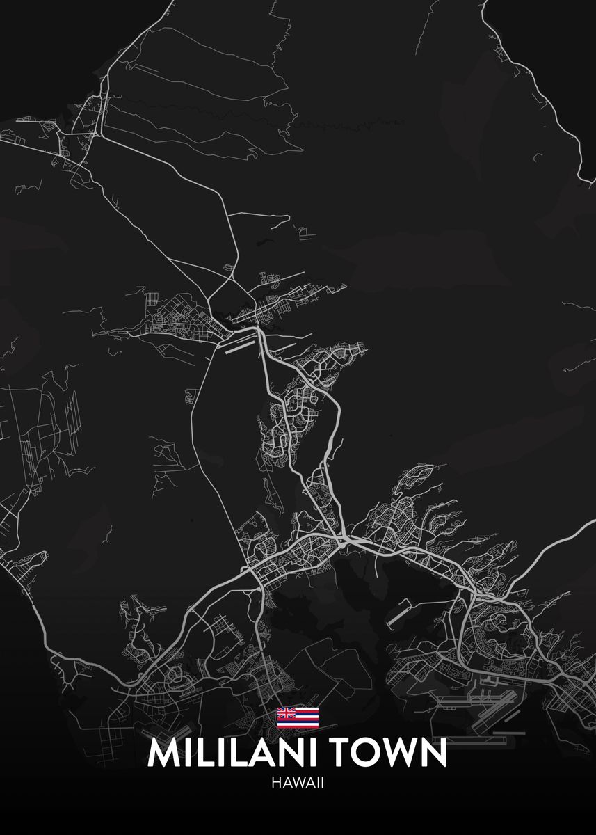 'Mililani Town HI' Poster, picture, metal print, paint by IMR Designs ...