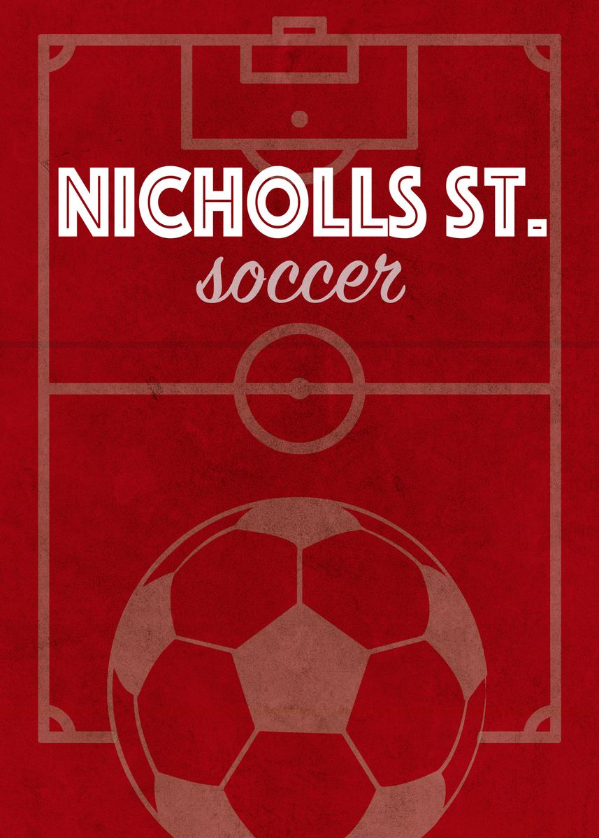 'Nicholls State soccer team' Poster, picture, metal print, paint by ...