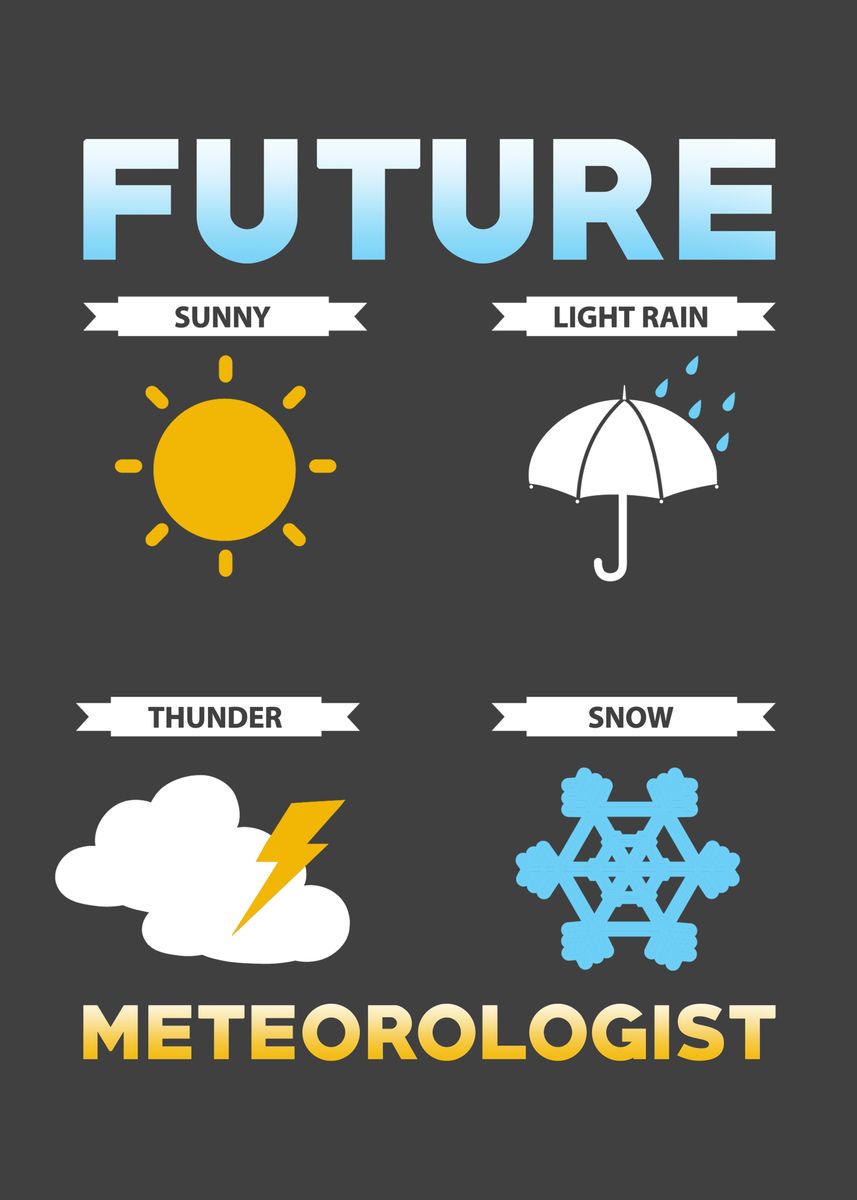 'Meteorologist Education' Poster by schmugo | Displate