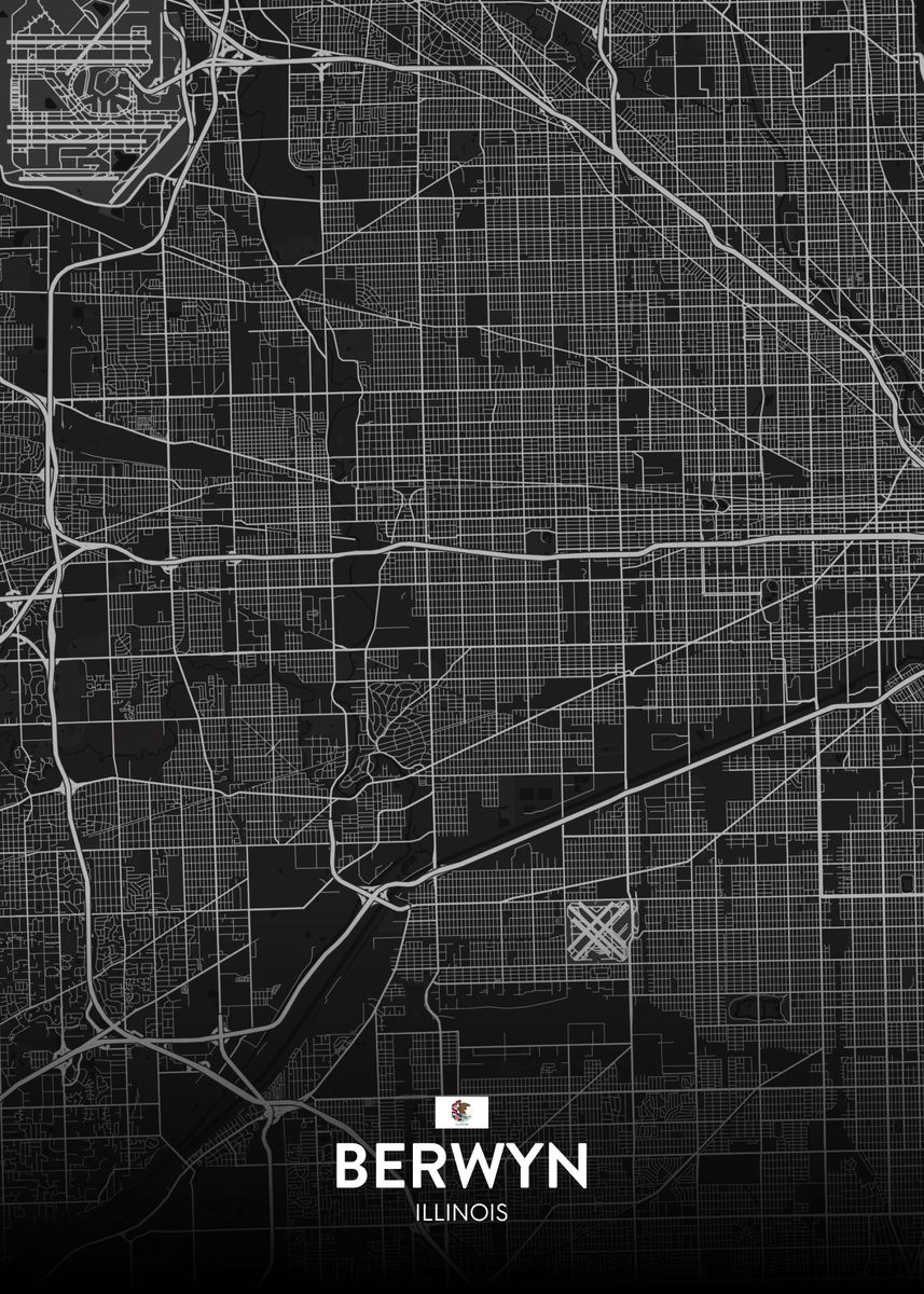 'Berwyn IL' Poster by IMR Designs | Displate