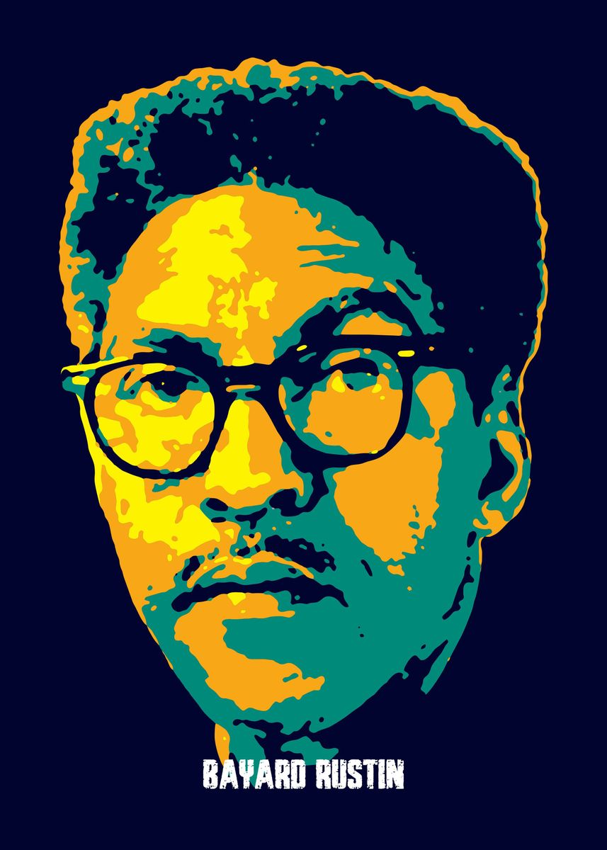 'Bayard rustin activist' Poster, picture, metal print, paint by ...
