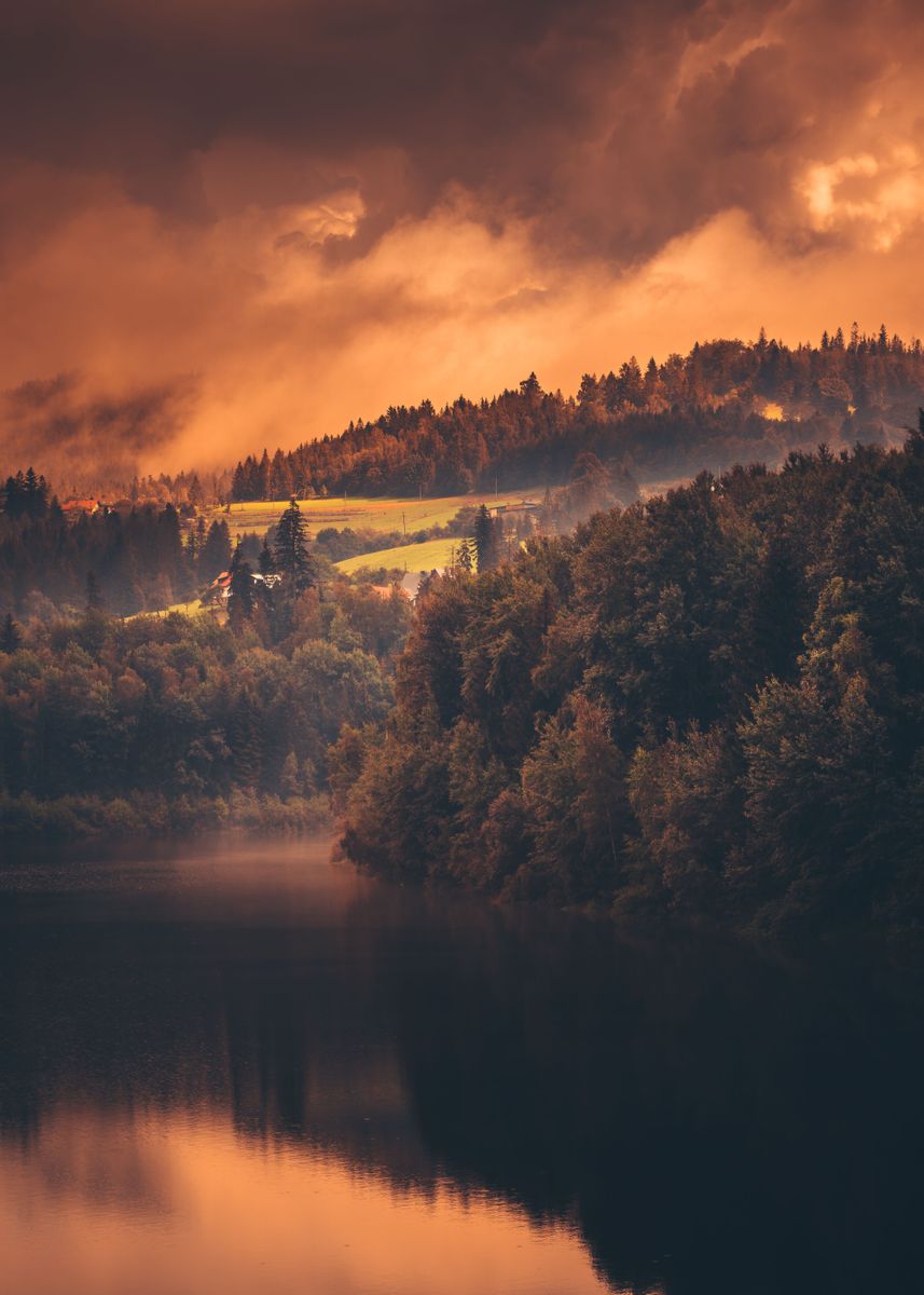 'Colorful lake' Poster by Adam Stolarczyk | Displate