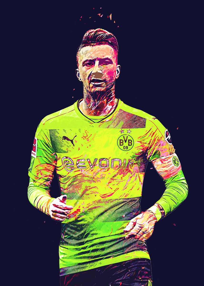 'Marco Reus' Poster, picture, metal print, paint by StanfordPouros ...